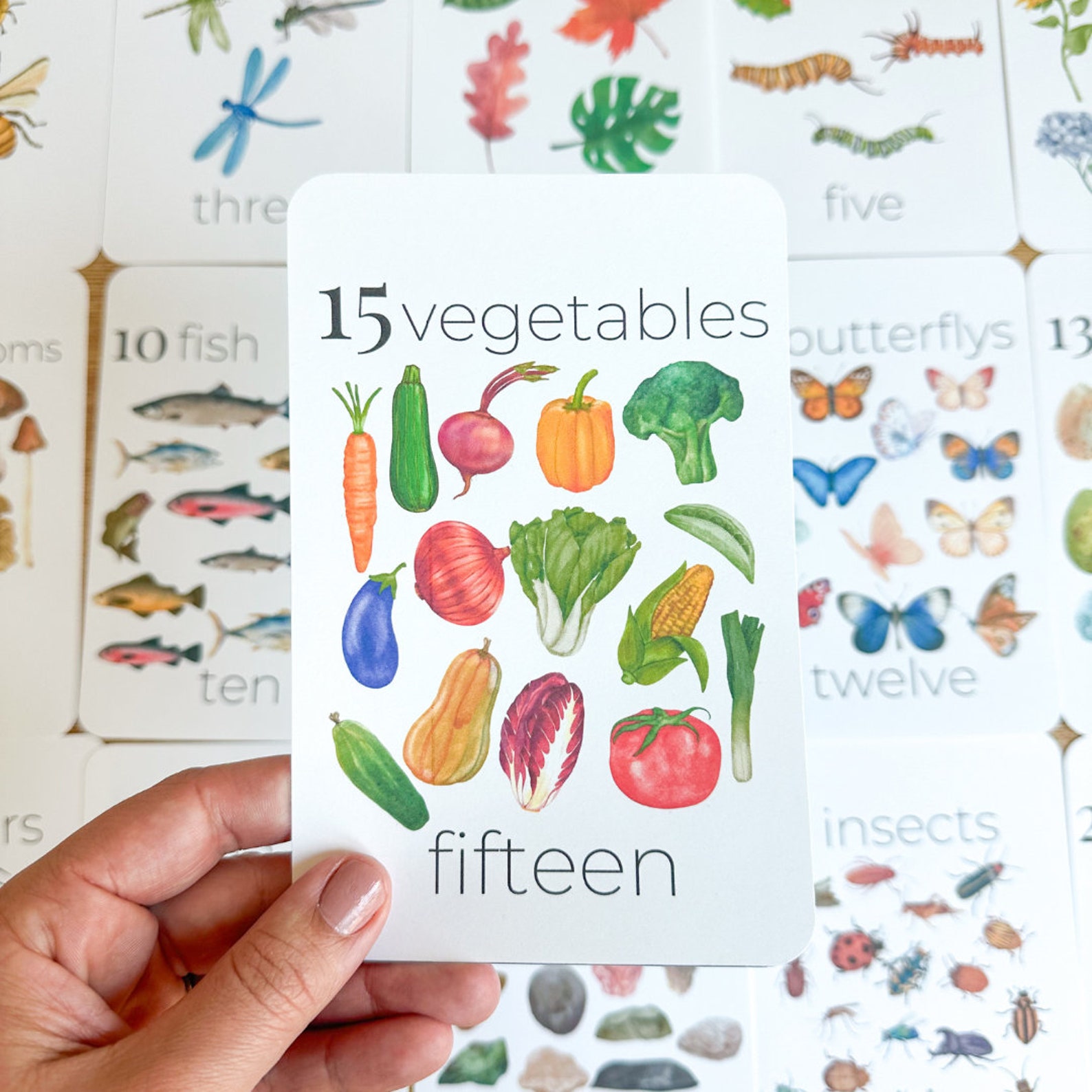 Nature Number Cards Counting Numbers Classroom Math Counting Cards ...