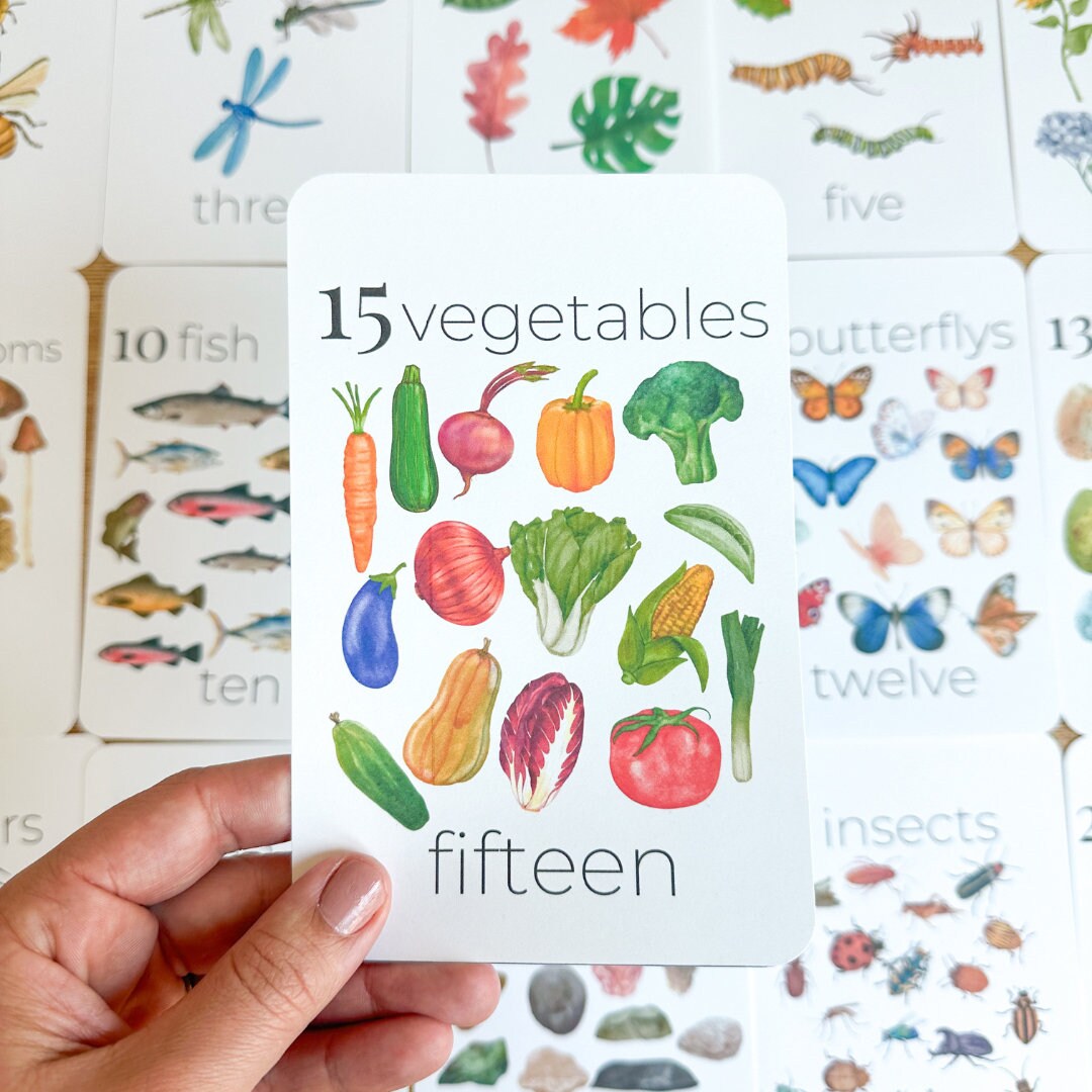 Nature Number Cards Counting Numbers Classroom Math Counting Cards ...