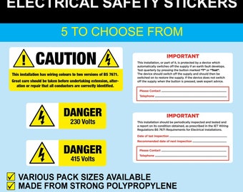 25mm Round Ce Electrical Safety Labels Stickers White - Etsy