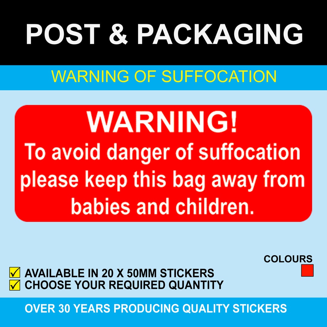 Warning of Suffocation Stickers - Etsy