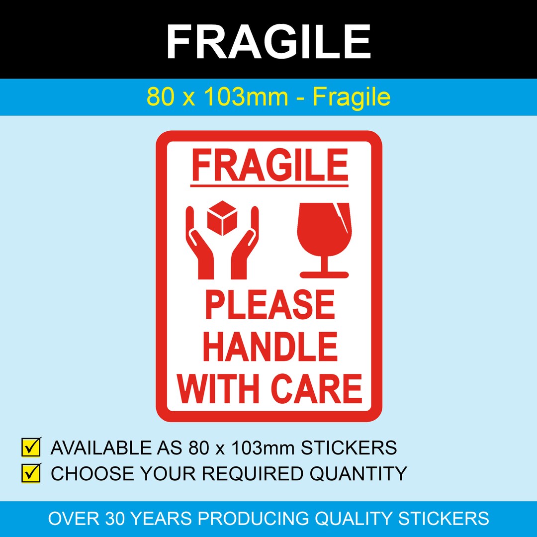Fragile Stickers - Etsy