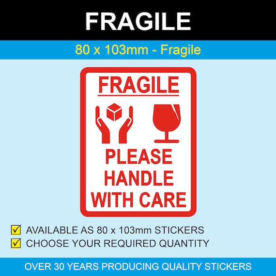Fragile Stickers | Etsy