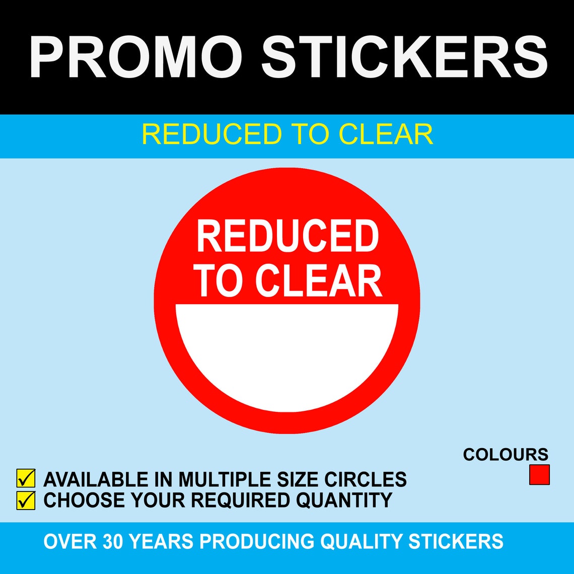 Reduced to Clear Stickers - Available in 5 Sizes - Etsy