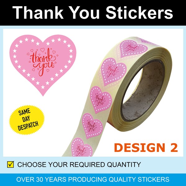 Heart Shaped Thank You Card Etsy