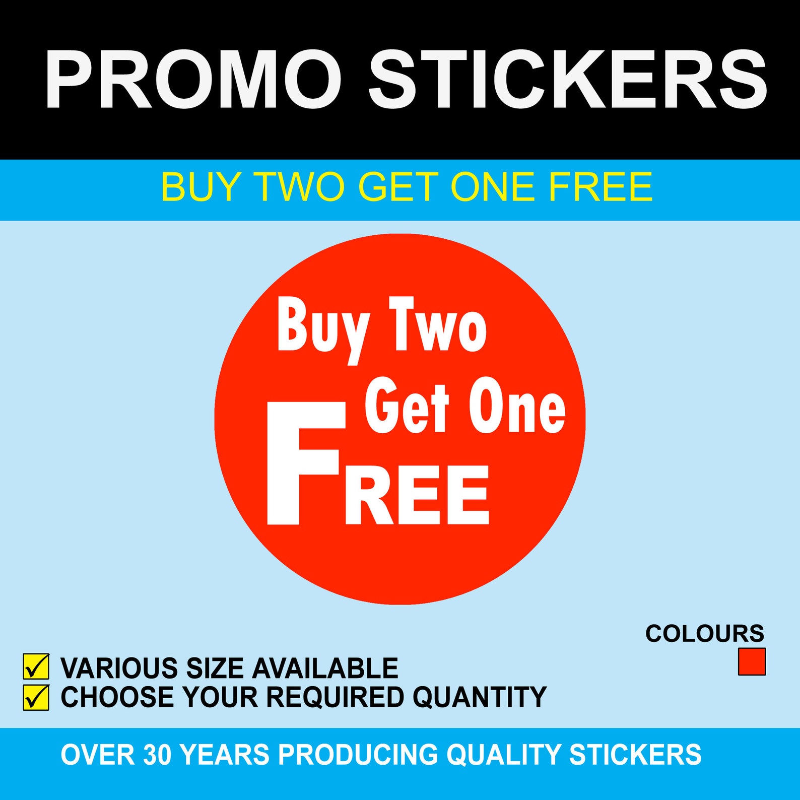 Buy Two Get One Free Stickers Available in 2 Sizes - Etsy