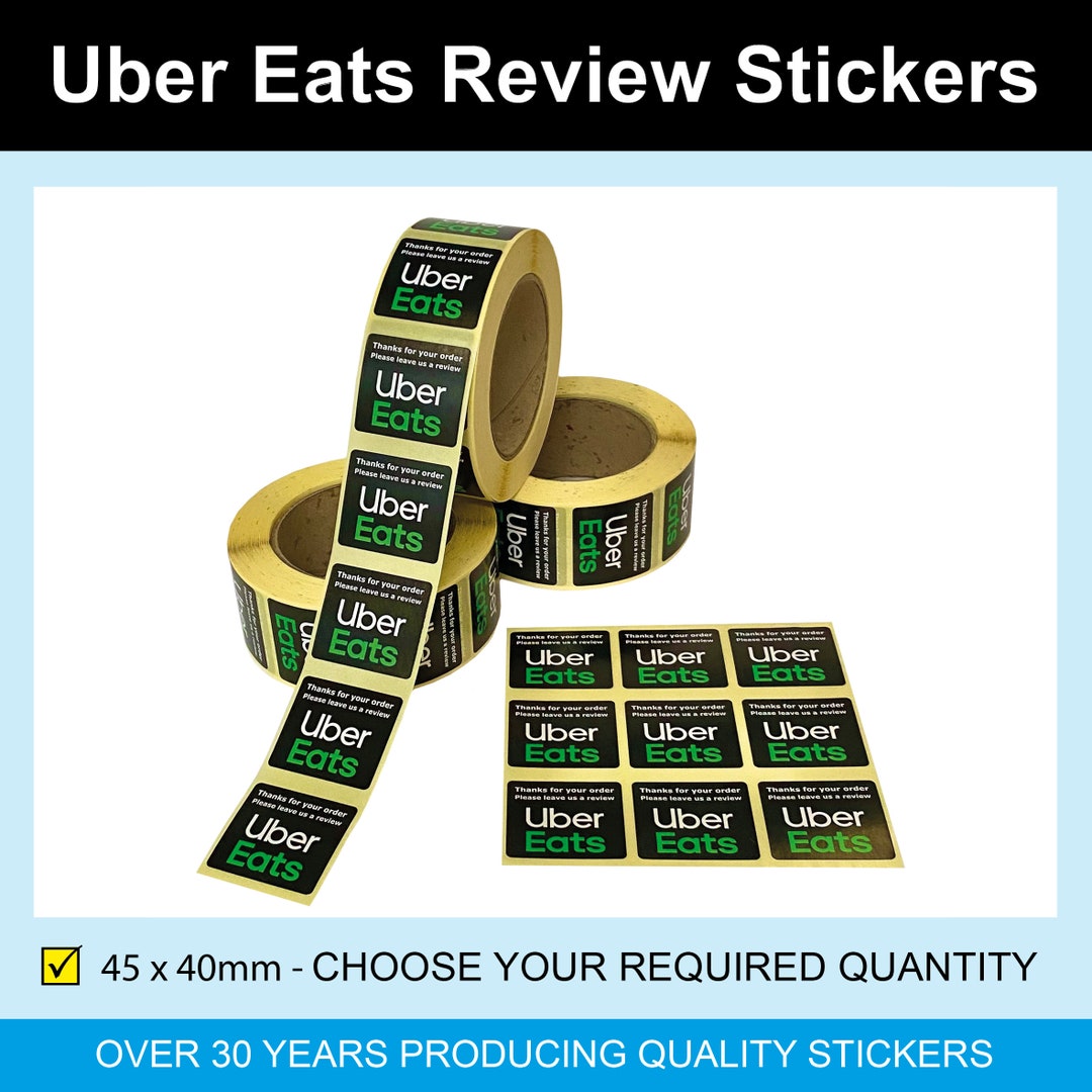Uber Eats Review Stickers - 45 X 40mm - Etsy