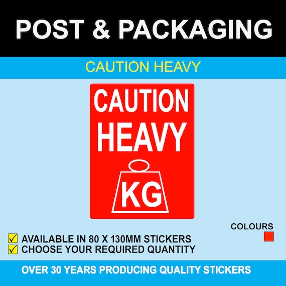 Caution Heavy Stickers - Etsy