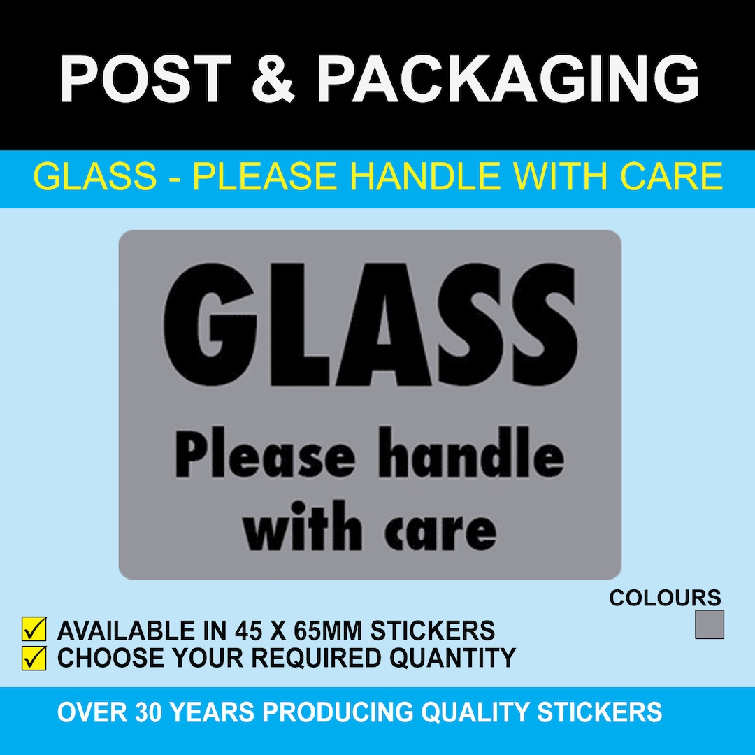 GLASS Please Handle With Care - Etsy