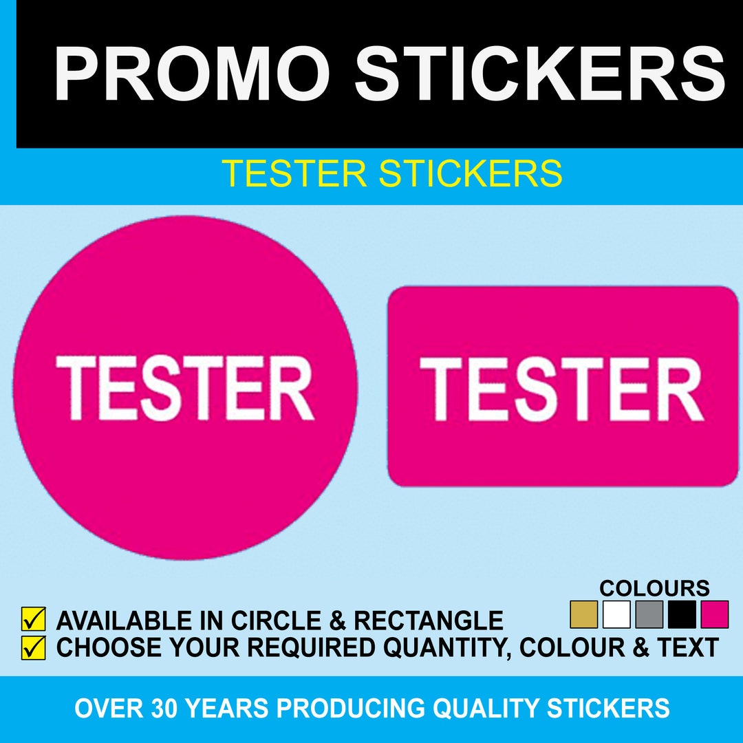 Tester Stickers - 8 X 14mm Rectangle - Etsy