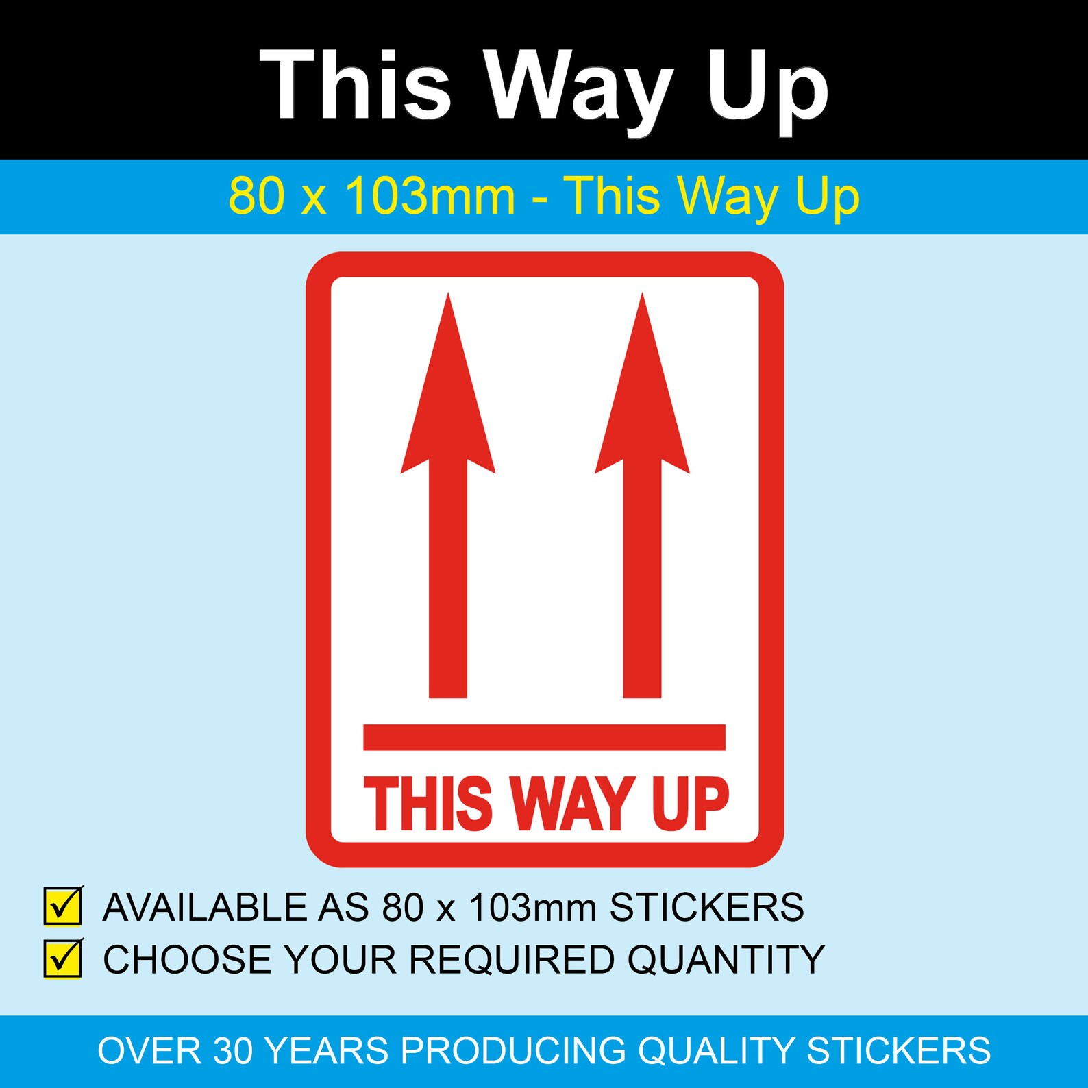 This Way up Stickers - Etsy UK