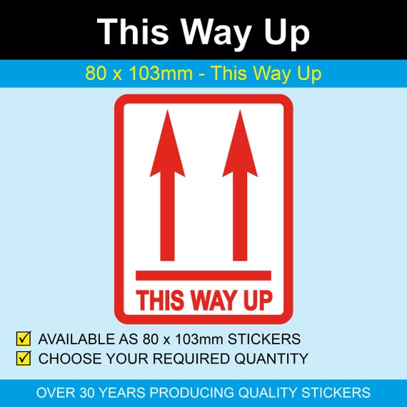This Way up Stickers - Etsy UK