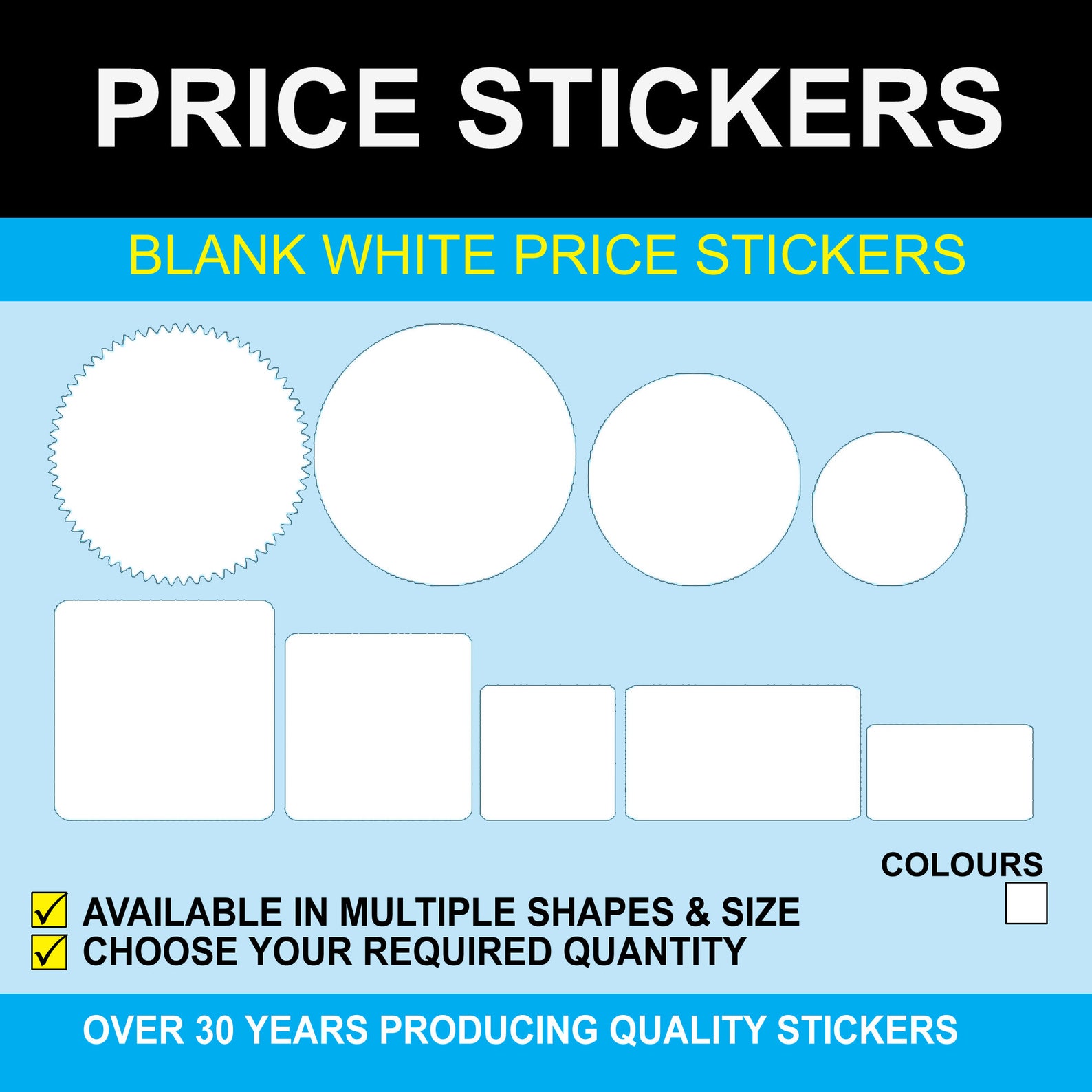 Blank White Price Stickers – Removable Adhesive - Etsy