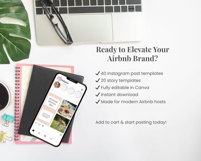 Airbnb Instagram Post+story Template| Editable VRBO Social Media Posts ...