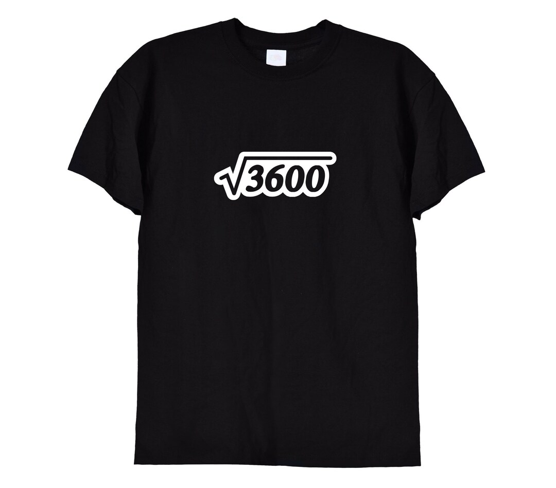 60th Birthday Square Root T Shirt - Cosy Cotton - Square Number of 60 ...
