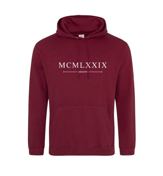 1979 Roman Numerals Hoodie Cool Birthday Mens or Womens 43rd - Etsy ...