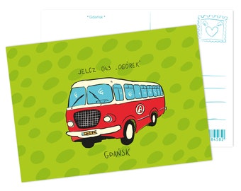 Old Bus Postcard - Etsy