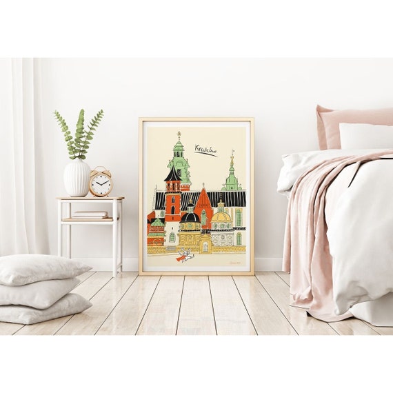 Krakow Wawel Cathedral Poster Krakow Print Poland Travel | Etsy UK