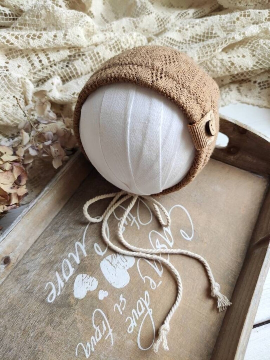 Newborn Photo Prop, Photo Session Props, Newborn Bonnet, Baby Boy Hat ...