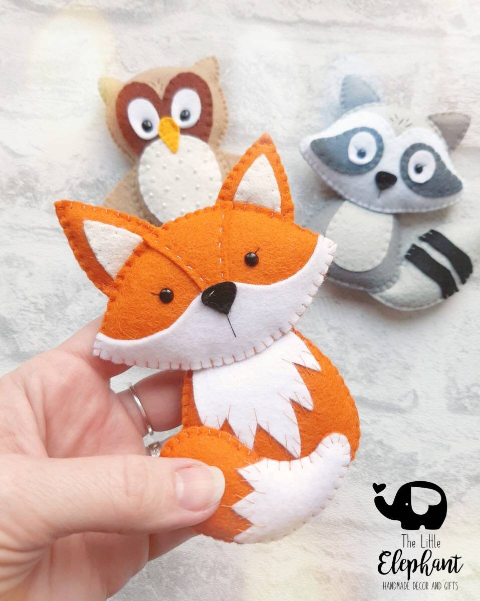 Felt Woodland Animals Forest Animals Woodland Nursery Decor - Etsy UK