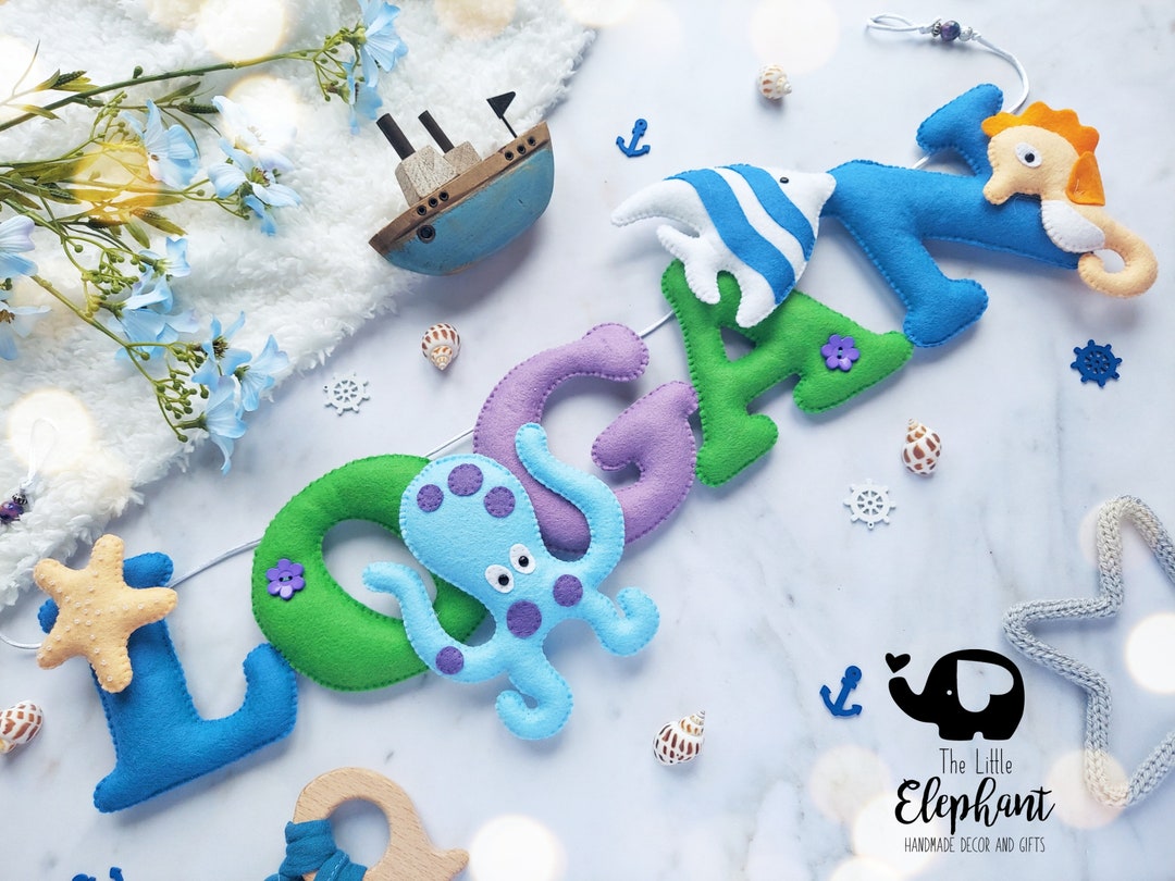 Personalised Sea Creatures Nursery Bunting, Under the Sea Themed ...