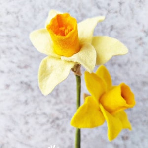 Felt Daffodil, Felt Flowers, Spring Flowers, Floral Keepsake, Mother's ...