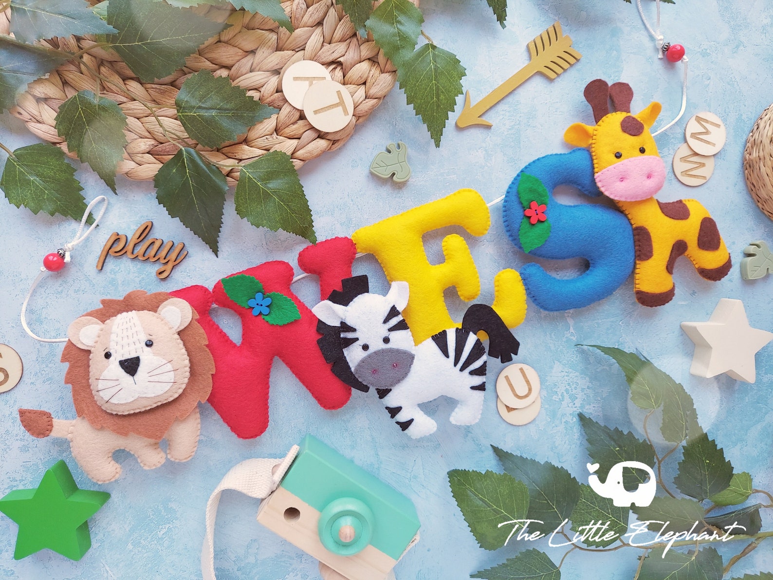 Personalized Safari Themed Name Banner: Safari Nursery Décor. - Etsy