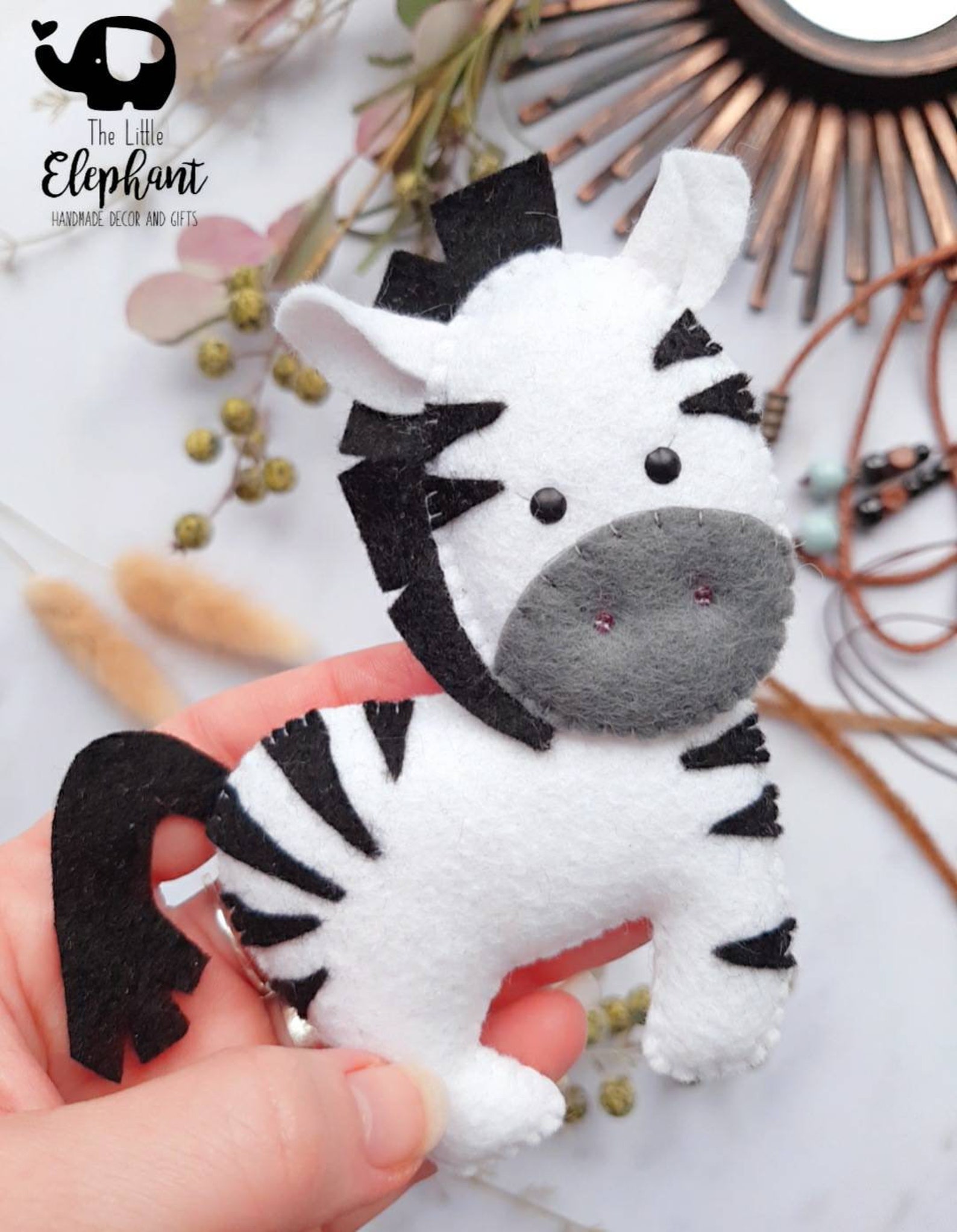 Felt Zebra Decoration Safari Animals Jungle Animals Safari - Etsy UK