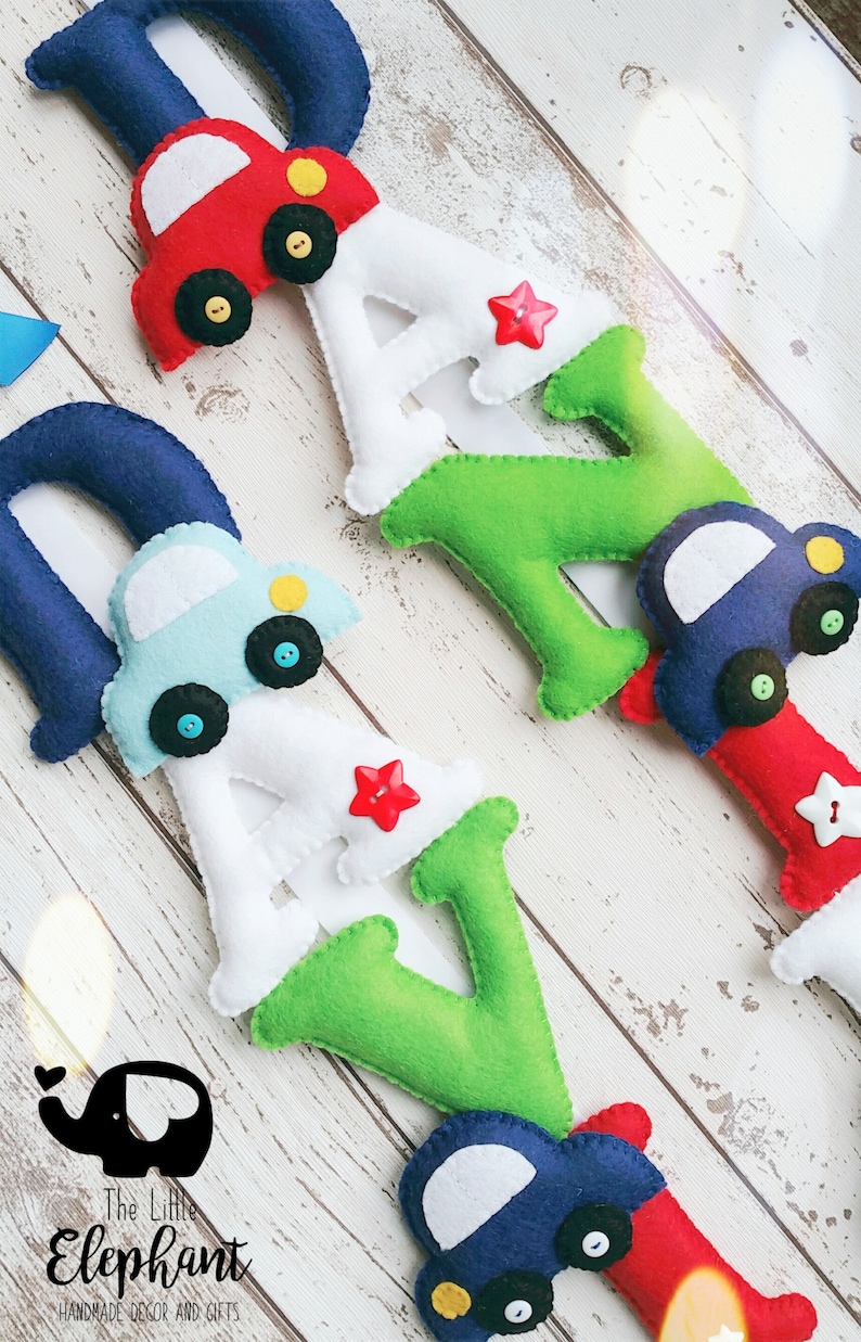 Planes and Cars Nursery Decor Vehicle Name Garland Cars - Etsy