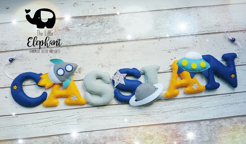 Personalised Space Nursery Bunting Space Name Banner Space - Etsy
