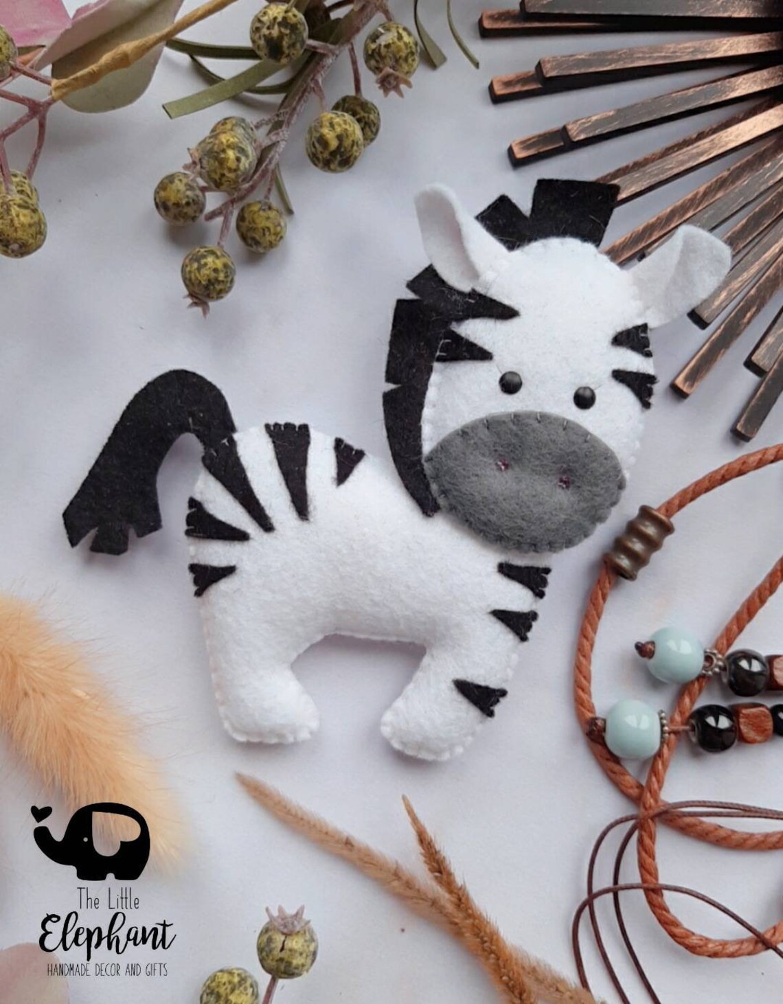 Felt Zebra Decoration Safari Animals Jungle Animals Safari - Etsy UK