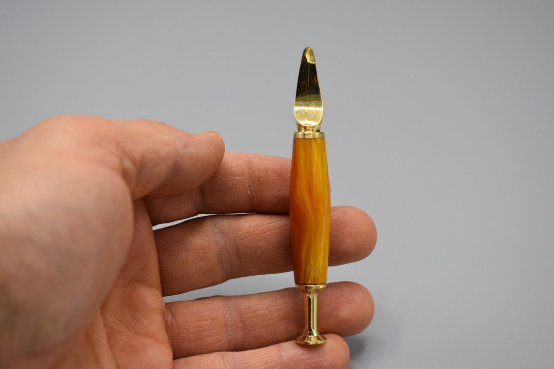 Amber Pipe Tamper-handmade-block Meerschaum New From Turkey - Etsy