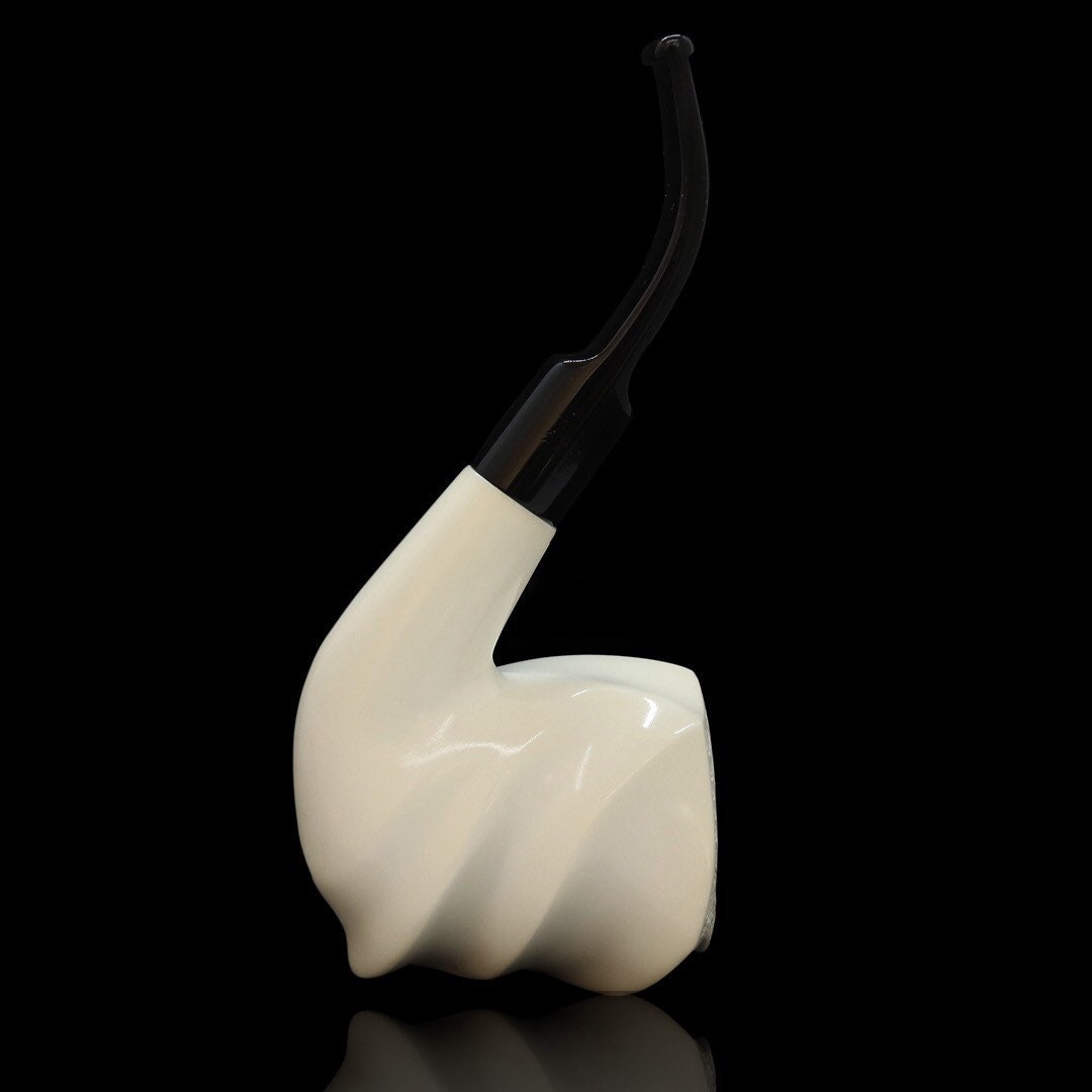 Ali Smooth Swirl Pipe & Tamper Block Meerschaum-handcarved-new-with ...