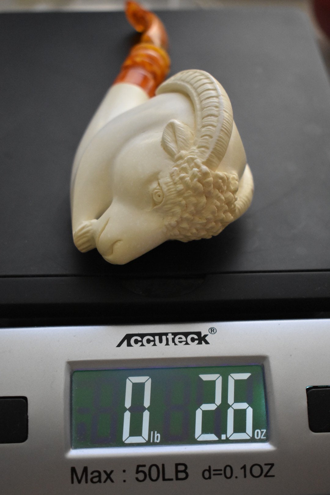 Masonic Goat Figure Pipe Handmade Block Meerschaum,w Custom Made ...