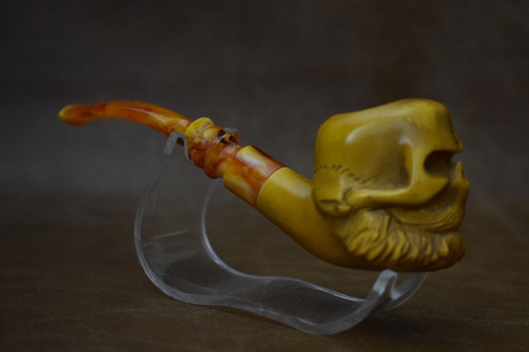 Ali Bearded Skull Pipe Meerschaum,handmade W Custom Made Case#1283 - Etsy