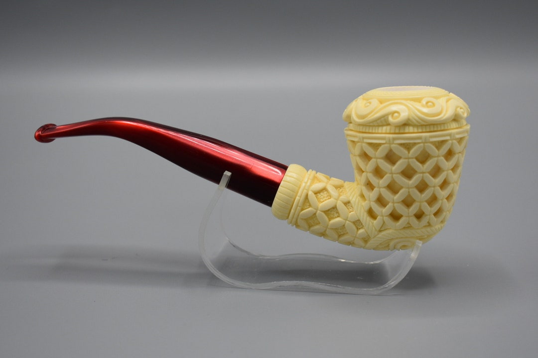 H EGE ORNATE Calabash Pipe-block Meerschaum-handcarved-new-with Custom ...