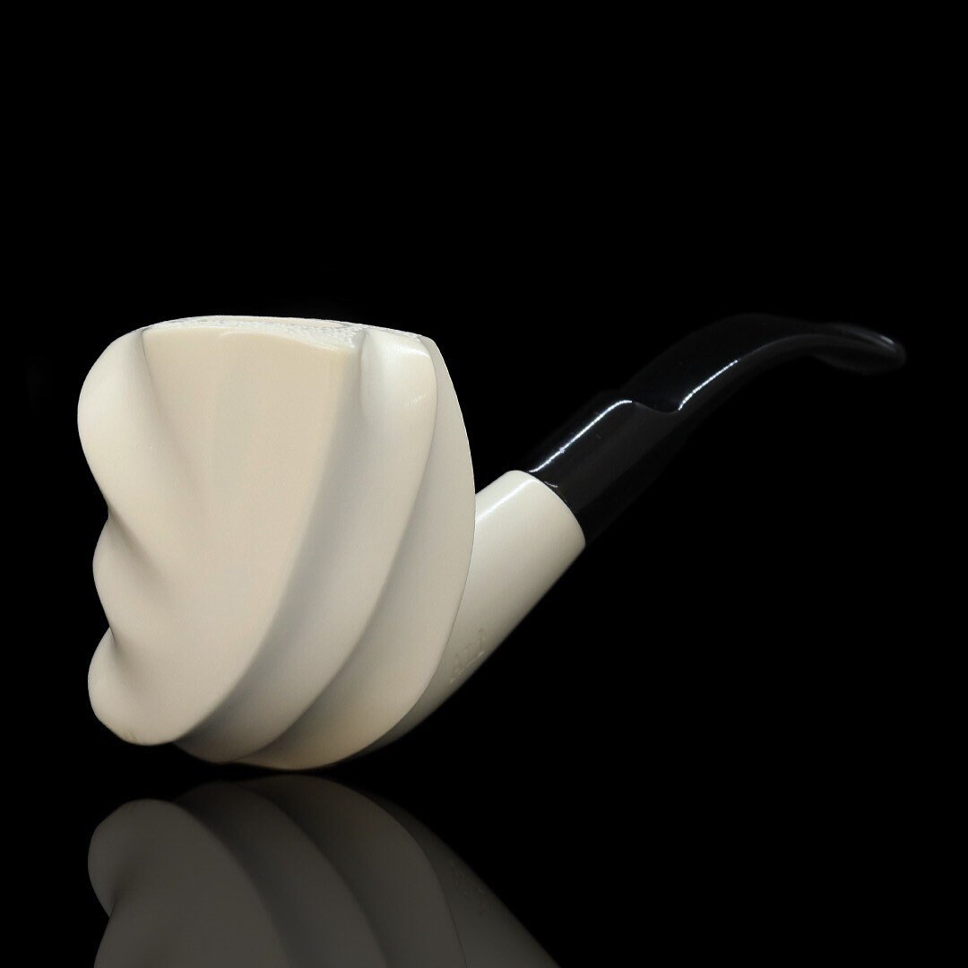 Ali Smooth Swirl Pipe & Tamper Block Meerschaum-handcarved-new-with ...