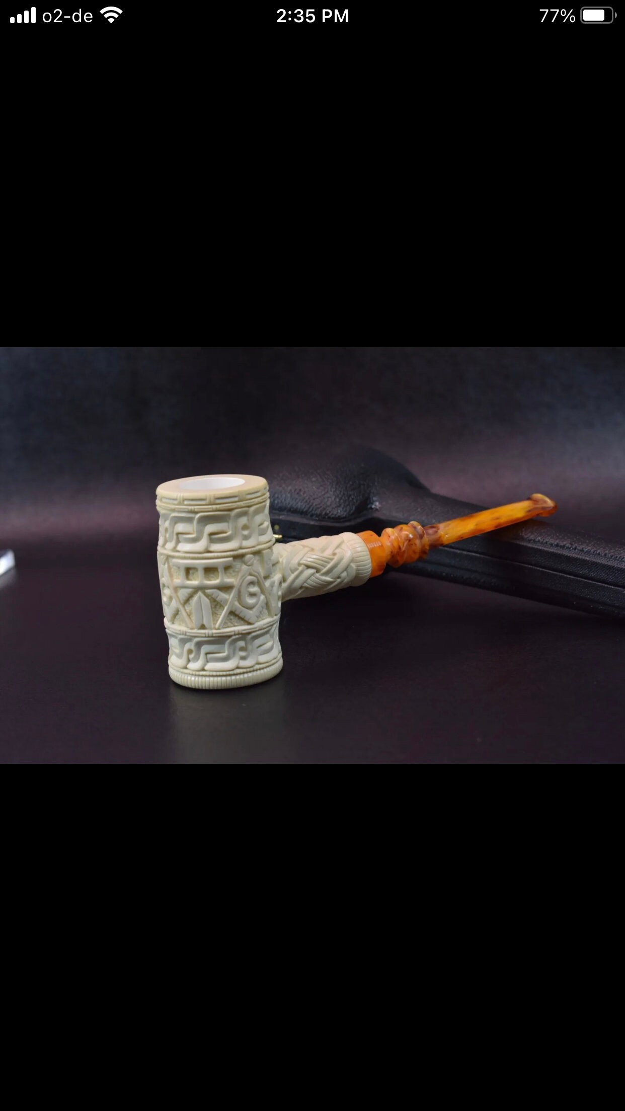 Ornate Hammer Pipe MASONIC EMBLEMS Pipe,block Meerschaum,handmade With ...