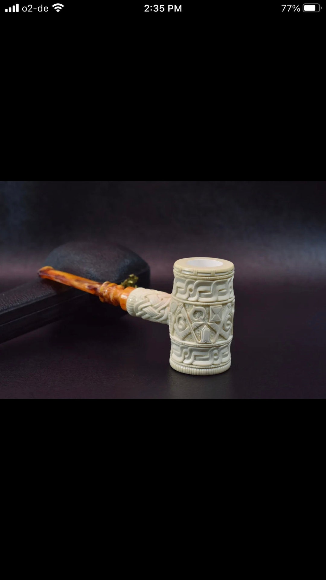 Ornate Hammer Pipe MASONIC EMBLEMS Pipe,block Meerschaum,handmade With ...
