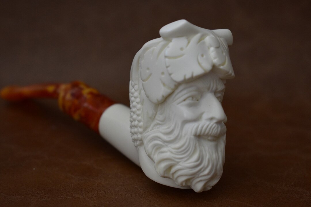 Zeus Figure Pipe Block Meerschaum,handmade W Custom Made Case487 - Etsy