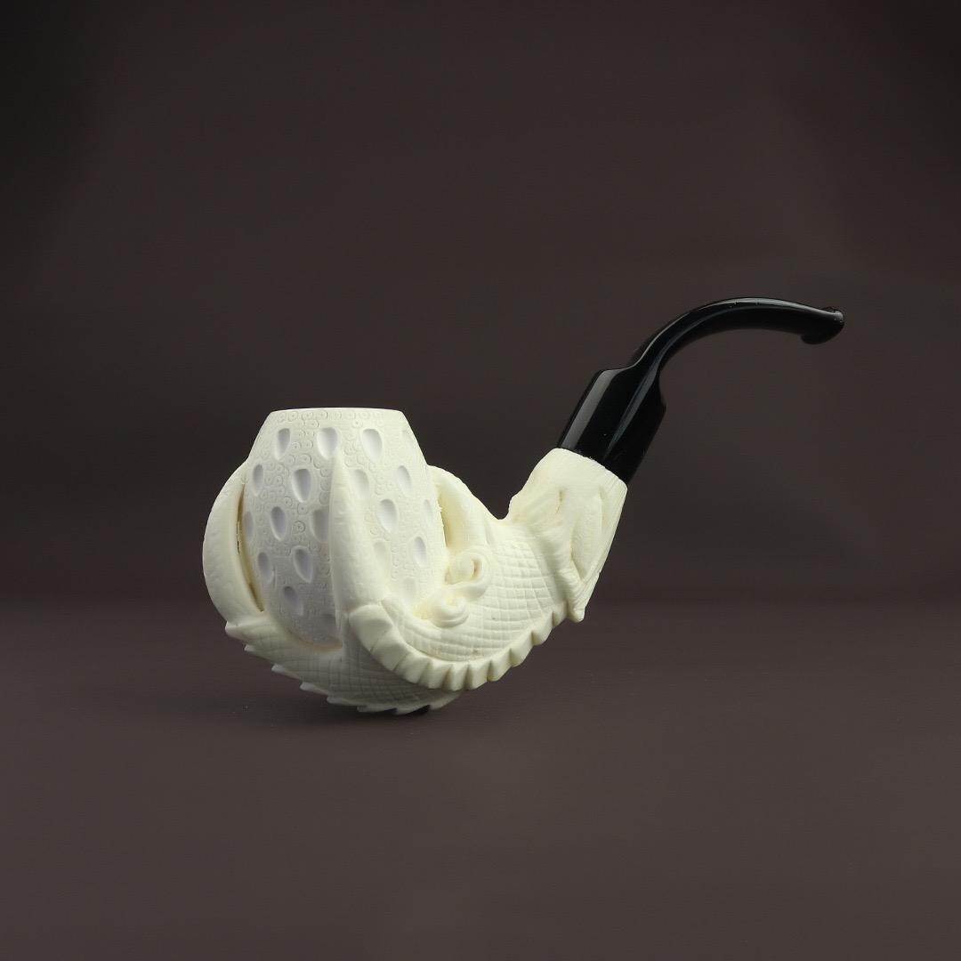 Lattice Claw Pipe Block Meerschaum,handmade Brand New Custom Made Case ...