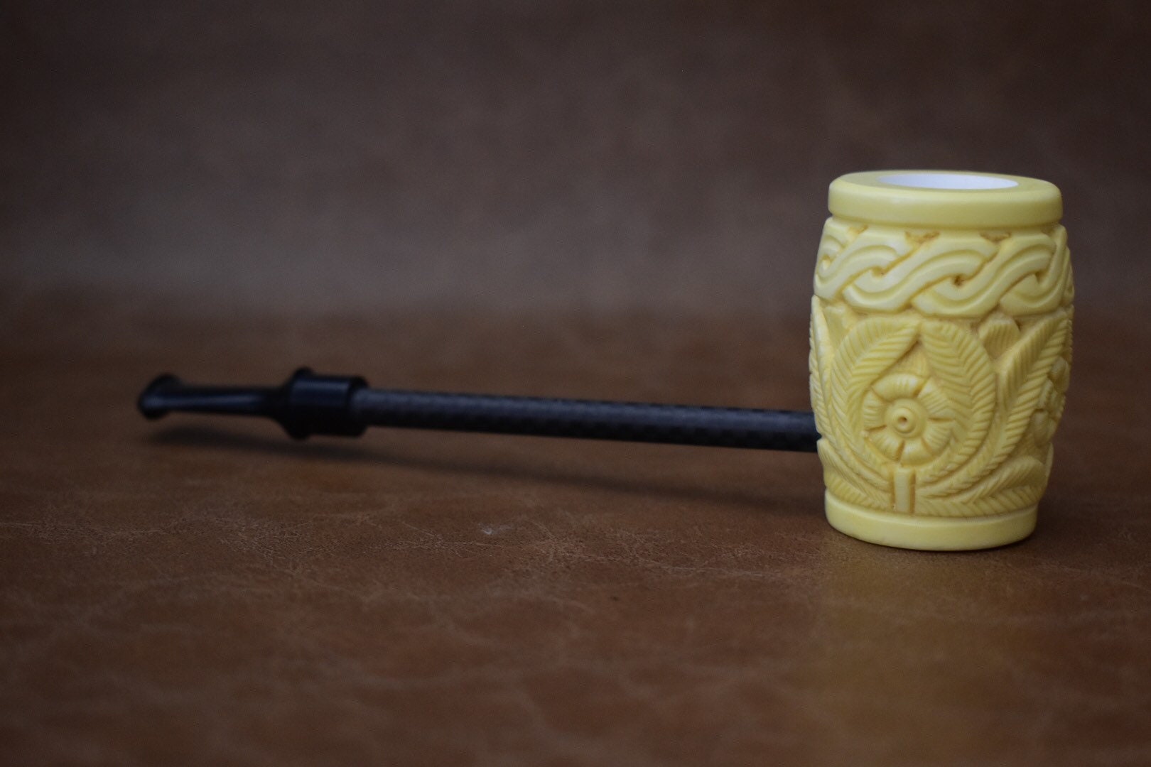 Ornate Barrel Pipe Block Meerschaumhandmade With Custom Made - Etsy