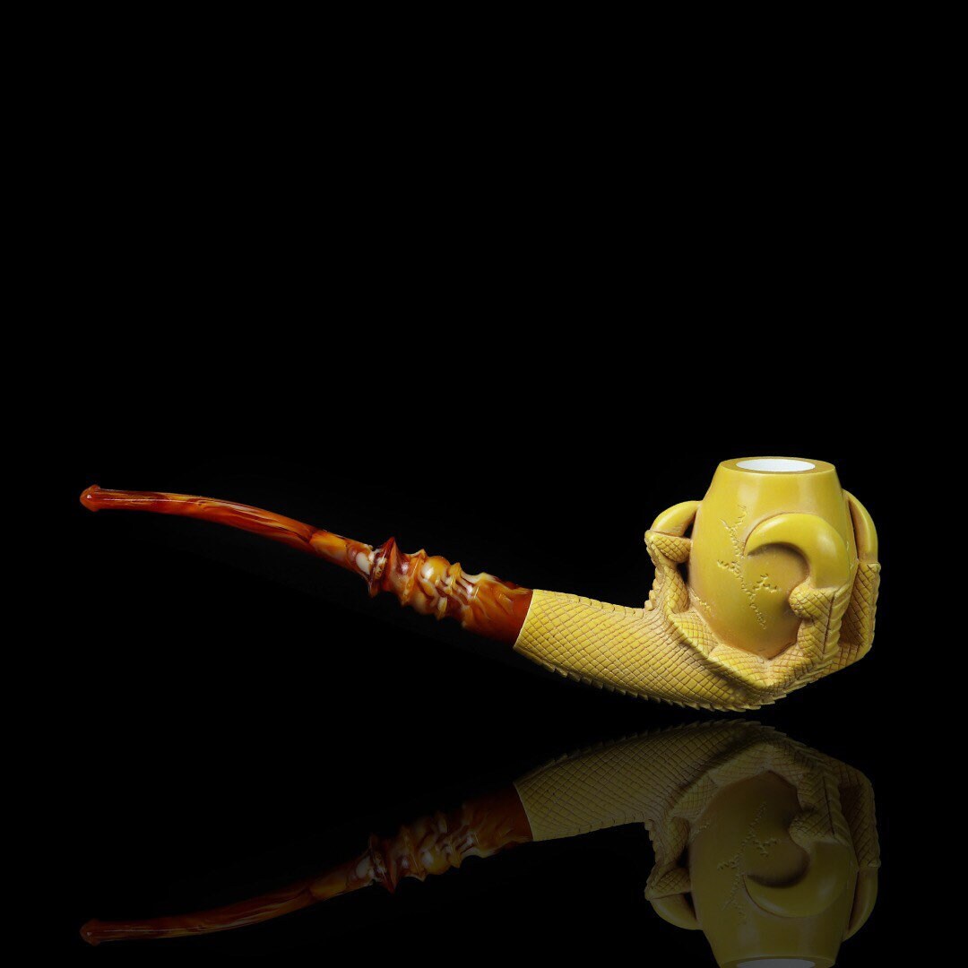 Kenan Eagle Claw Pipe Block Meerschaum,handmade New Custom Made Case109 ...