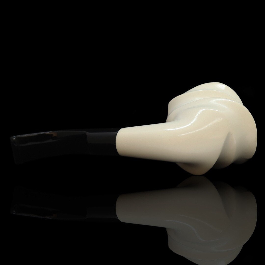 Ali Smooth Swirl Pipe & Tamper Block Meerschaum-handcarved-new-with ...