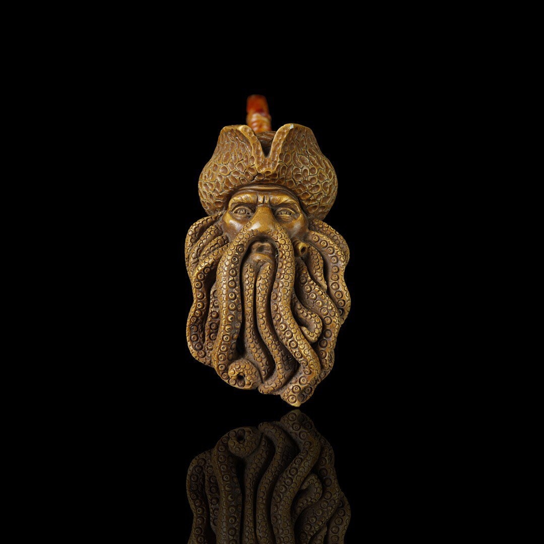 XXL Size Davy Jones Pipe by KENAN New Pipe Block Meerschaum Handmade W ...