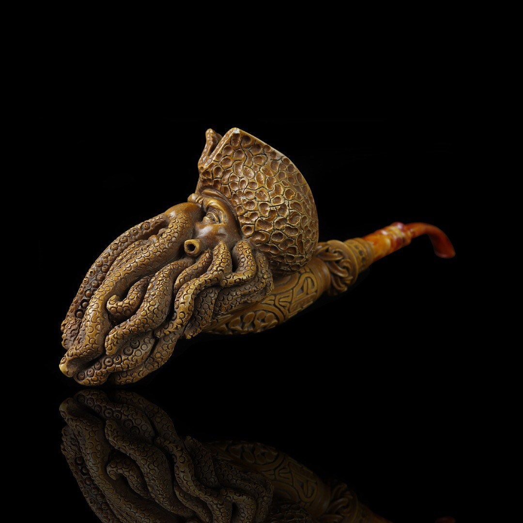 XXL Size Davy Jones Pipe by KENAN New Pipe Block Meerschaum Handmade W ...