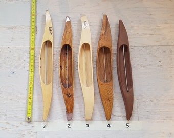 Large Wooden Vintage Weaving Loom, Bobbin, Big Shuttle Mid Century Boat ...