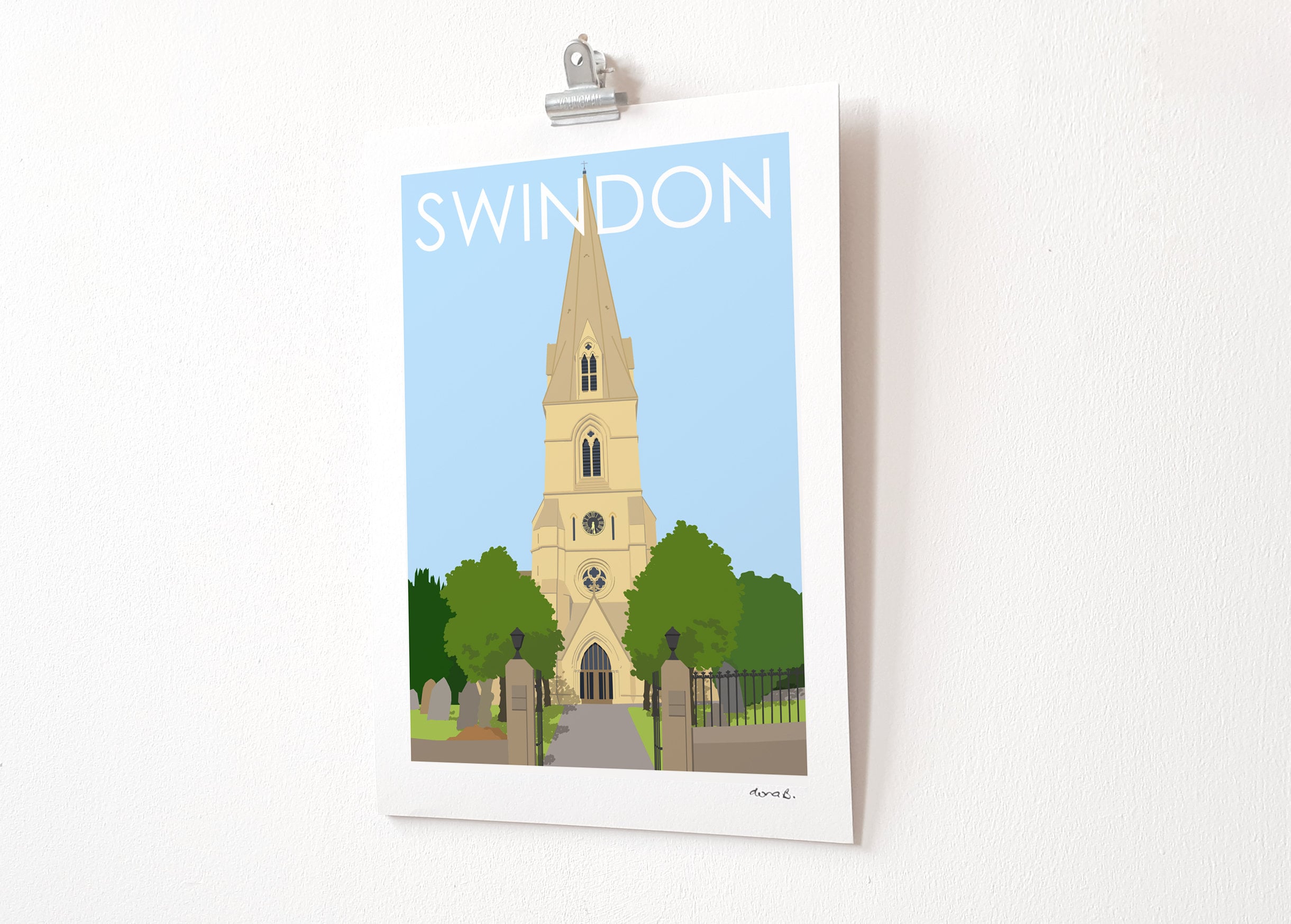 SWINDON Christ Church Print - Etsy