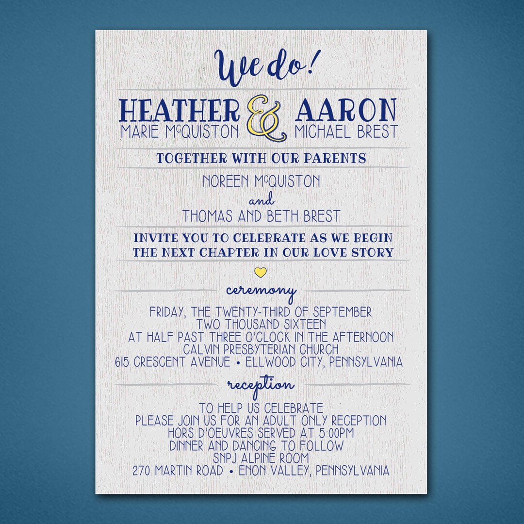 We Do Rustic Wedding Invitations • Rustic Wedding Response Card • Fall ...