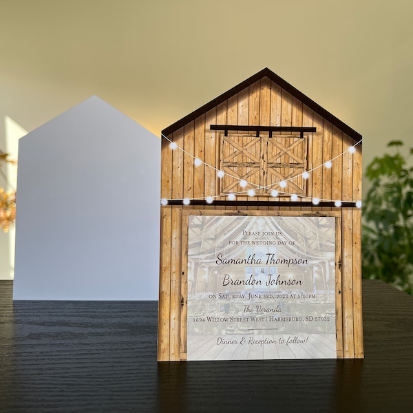 Barn Themed Wedding Invitations - Etsy