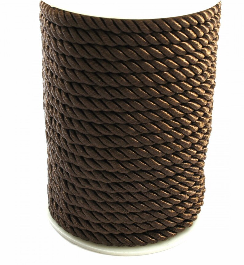 5mm Twisted Rayon Satin Rope Silk Braid Cord,golden,blue,brown,black 3 ...